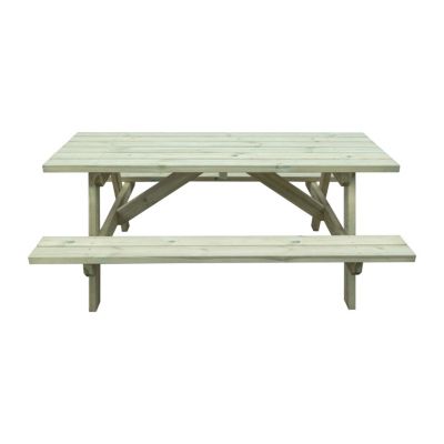 Table de picnic en bois vert L.178 x l.130 x H.73 cm Stelmet