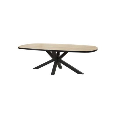Table de repas ovale 230 cm Chêne Miel/Métal - HERA