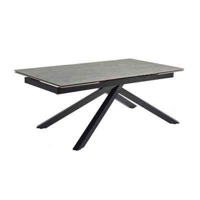 Table extensible 160-240 cm céramique gris marbré pied torsadé - ARIZONA 05 | Castorama