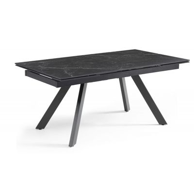 Table extensible 160-240 cm céramique noir marbré pieds inclinés - INDIANA 08 | Castorama
