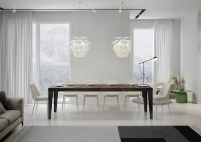 Table extensible 180/440x90 cm Flame Premium pieds noyer anthracite