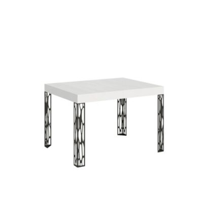 Table extensible 70x110/194 cm Ghibli Frêne Blanc structure Anthracite ...