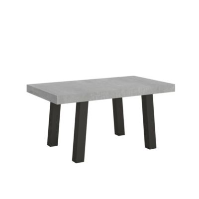 Table extensible 90x160/420 cm Bridge Cemento avec structure Anthracite ...