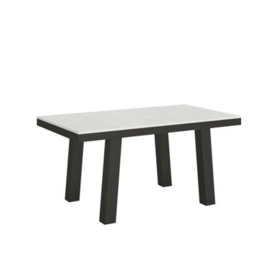 Table extensible 90x160/420 cm Bridge Evolution Frêne Blanc structure Anthracite | Castorama