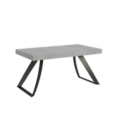 Table extensible 90x160/420 cm Proxy Ciment structure Anthracite ...
