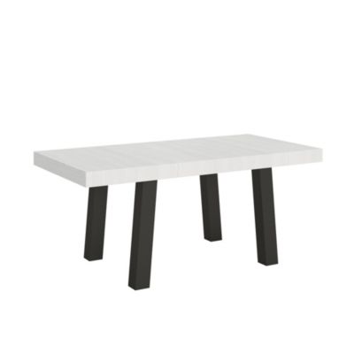 Table extensible 90x180/284 cm Bridge Frêne Blanc structure Anthracite