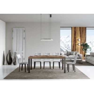 Table extensible 90x180/284 cm Everyday Chêne Nature Structure Anthracite