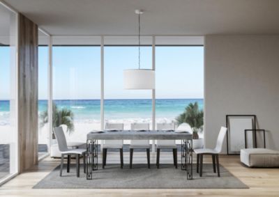 Table extensible 90x180/284 cm Ghibli Cemento structure Anthracite ...