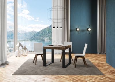 Table extensible 90x90/246 cm Tecno Premium Noyer