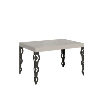 Table extensible Karamay en cachemire 140/224 x 80 cm avec pieds anthracite