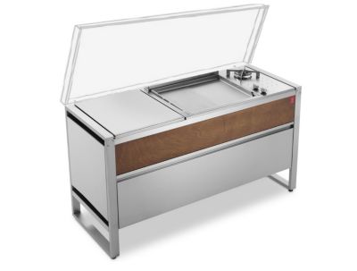 Table Fermée OASI 142C + Plancha OASI 55 Lisse / Feu DUAL | Castorama