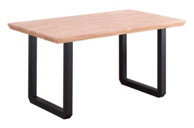 Table à manger 150x90x77cm plateau en chêne finition en chanfrein