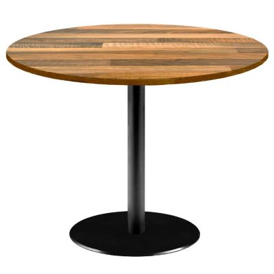 Table ronde 120cm - modèle Rome bois noyer lamellé - Restootab
