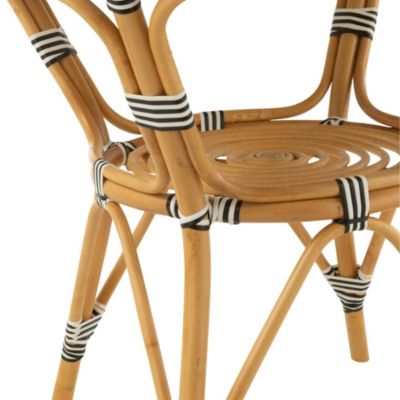 Table ronde parisienne tressée rayures D90 2 places