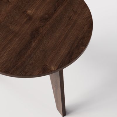 Table ronde ROSE fi90 cm pour cuisine, salon, salle à manger Chêne chocolat