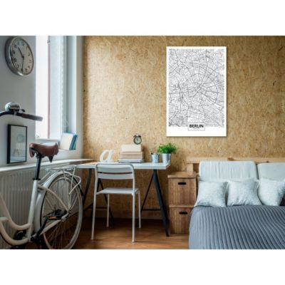 Tableau Cartes du monde Map of Berlin (1 Part) Vertical 40x60 cm