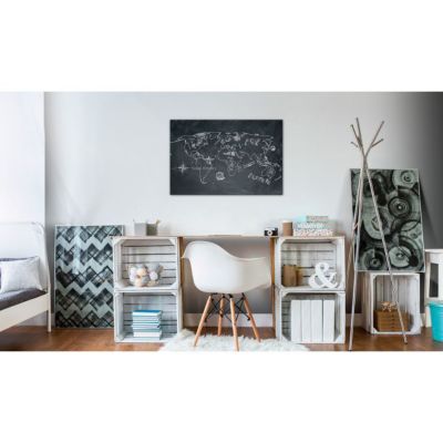 Tableau Cartes du monde World Map: Travel broadens the Mind 90x60 cm