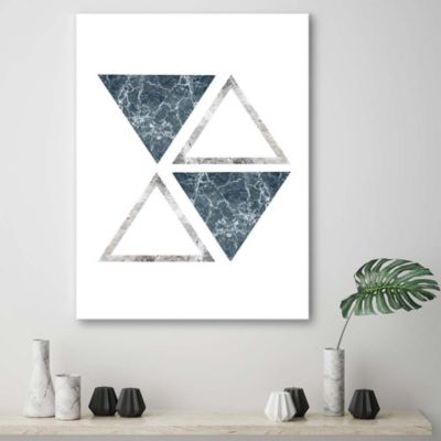 Tableau décoratif, Marbre abstrait Triangles 60x90 cm