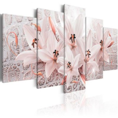 Tableau Fleurs Pink Poem 100x50 cm