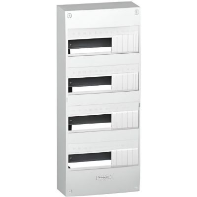 Tableau électrique - SCHNEIDER - 4 rangées - 18 modules - Intérieur - Blanc