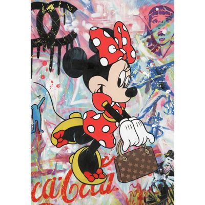 Tableau peinture Minnie 100 x 70 cm Pop Art - Magic mouse | Castorama