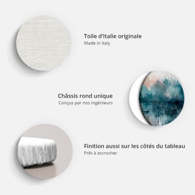 Tableau rond - Ornements baroques sculptés Riche composition