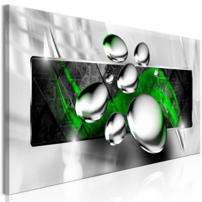 Tableau Shiny Stones (1 Part) Narrow Green 120x40 cm