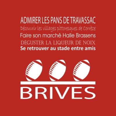 Tableau sur toile brives tango 30x30 cm Fabriqué en France | Castorama