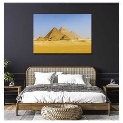 Tableau toile en kit PYRAMIDES D'EGYPTE 140 x 95 cm - Toile textile ...