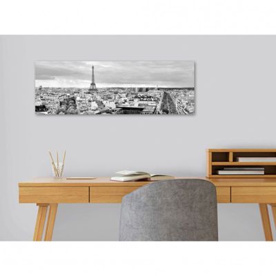 Tableau toile XXL en kit Paris Panorama 90 x 30 cm - Toile textile sans PVC