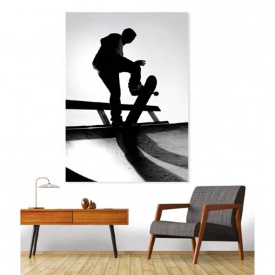 Tableau toile XXL en kit Skatepark 130 x 180 cm - Toile textile sans ...
