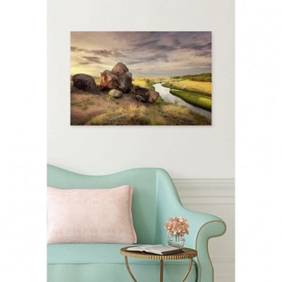Tableau toile XXL en kit Stone Alone 90 x 60 cm - Toile textile sans ...