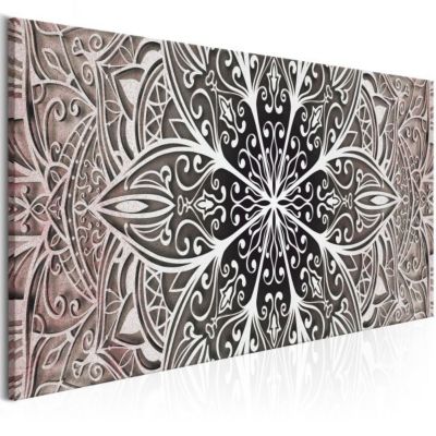 Tableau Zen Feathers (1 Part) Pink Narrow 135x45 cm