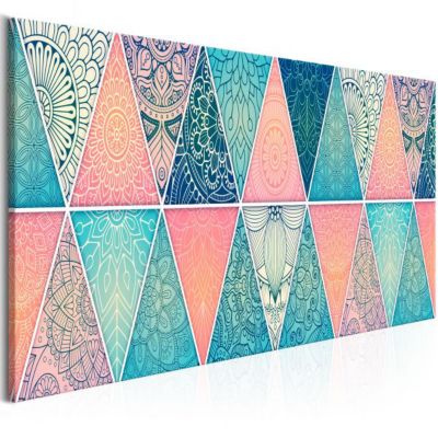 Tableau Zen Oriental Triangles (1 Part) Narrow 120x40 cm