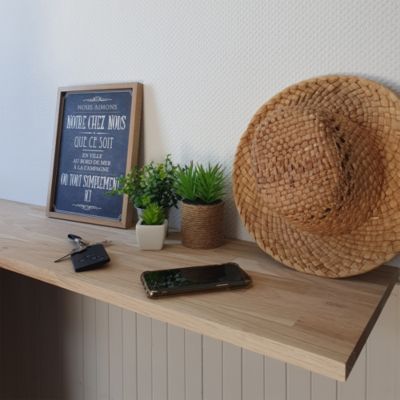 Tablette en chêne massif 50 x 120 cm, ép.18 mm