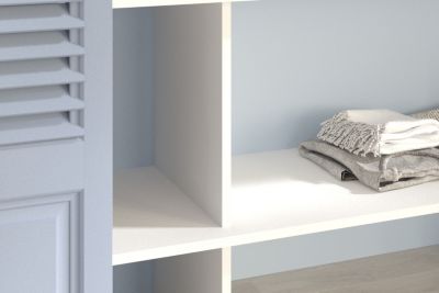 Tablette mélaminé blanc 60 x 200 cm, ép. 1,6cm