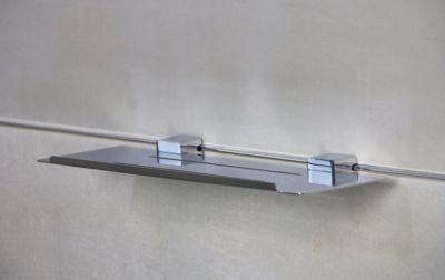 Tablette murale à clipser inox L.35 cm, Mat Inter Metropolitan | Castorama