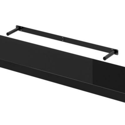 Tablette murale avec fixation invisible GoodHome Cusko noir brillant 118 cm