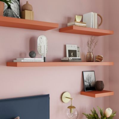 Tablette murale avec fixation invisible GoodHome Cusko terracotta 118 cm