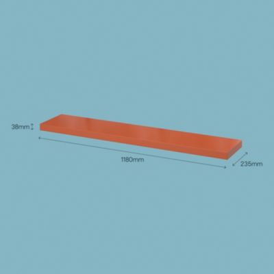 Tablette murale avec fixation invisible GoodHome Cusko terracotta 118 cm