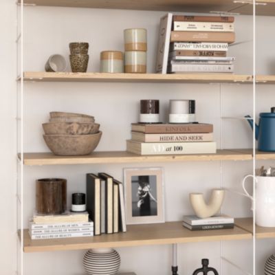 Tablette murale en pin massif GoodHome Rigga L. 80 x P. 29 cm