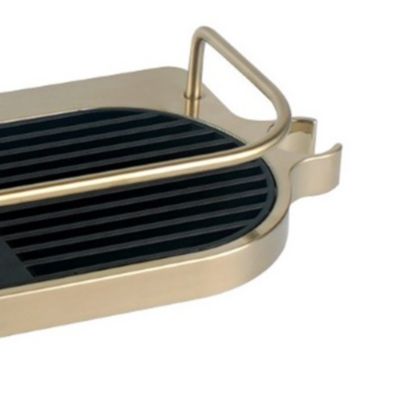 Tablette pour barre de douche dorée avec support douchette, MTK