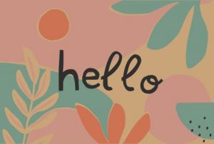 Tapis Coco hello fleur L.60 x l.40cm | Castorama