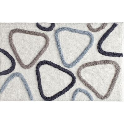 Tapis de bain déco géométrique en coton tufté 50x80cm | Castorama
