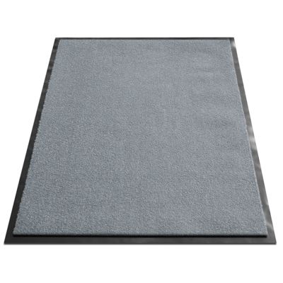 Tapis de Porte Paillasson d'entrée Monochrom Gris argent 40 x 60 cm