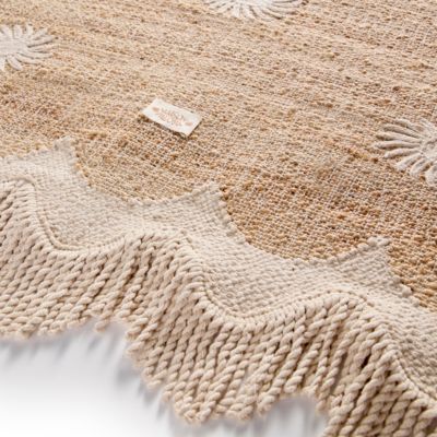 Tapis en jute beige avec franges 150 x 100 cm Maison Paloma x Castorama