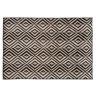 Tapis extérieur et intérieur - noir et blanc - 120x160 cm - Atmosphera | Castorama