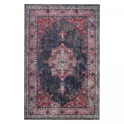 Tapis extérieur tissé kilim rectangle OZLEM, rouge, brun, bleu, écru | Castorama