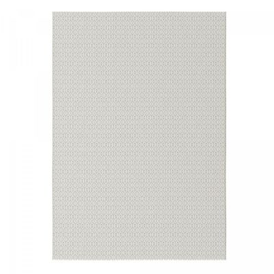 Tapis extérieur tissé kilim rectangle STALOW 4, gris, blanc