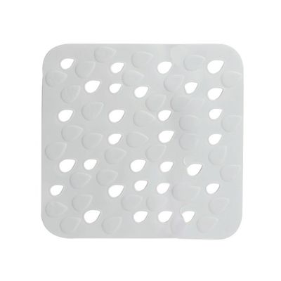 Tapis Fond de douche PVC DROPS 54x54cm Gris Spirella